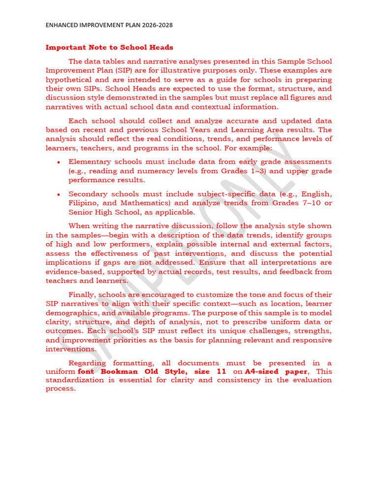 SAMPLE-SIP-STRUTCURE | PDF | Literacy | Learning