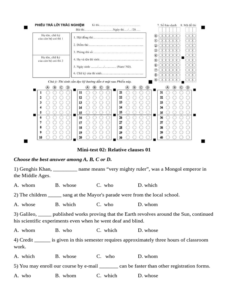 15-Minute Test - 002 (I Learn Smart World 9) | PDF