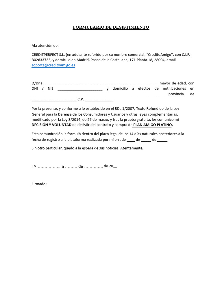 Desist Form | PDF