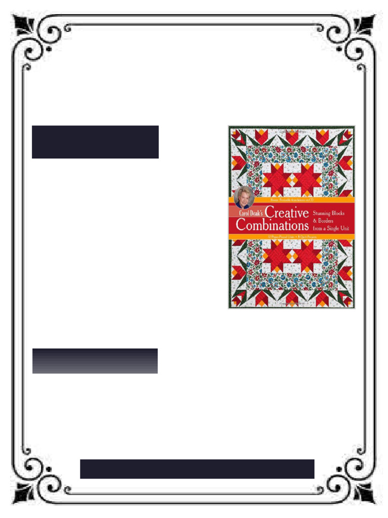 Carol Doak s Creative Combinations w CD Stunning Blocks Borders from a ...