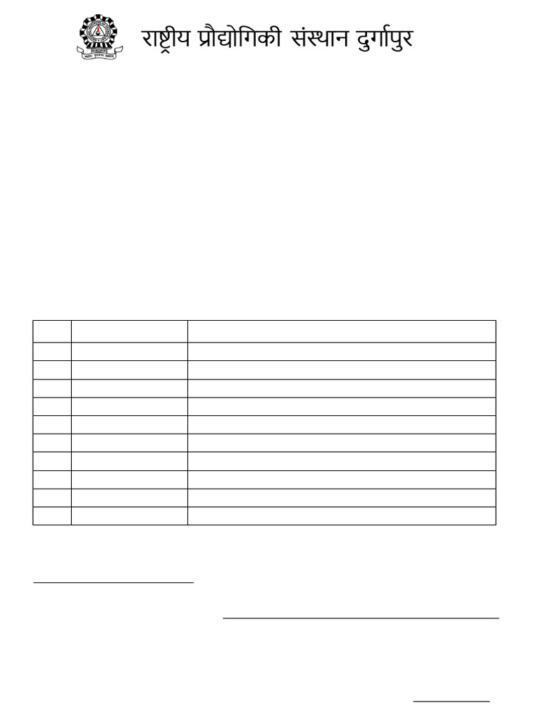 Semester Registration Form | PDF