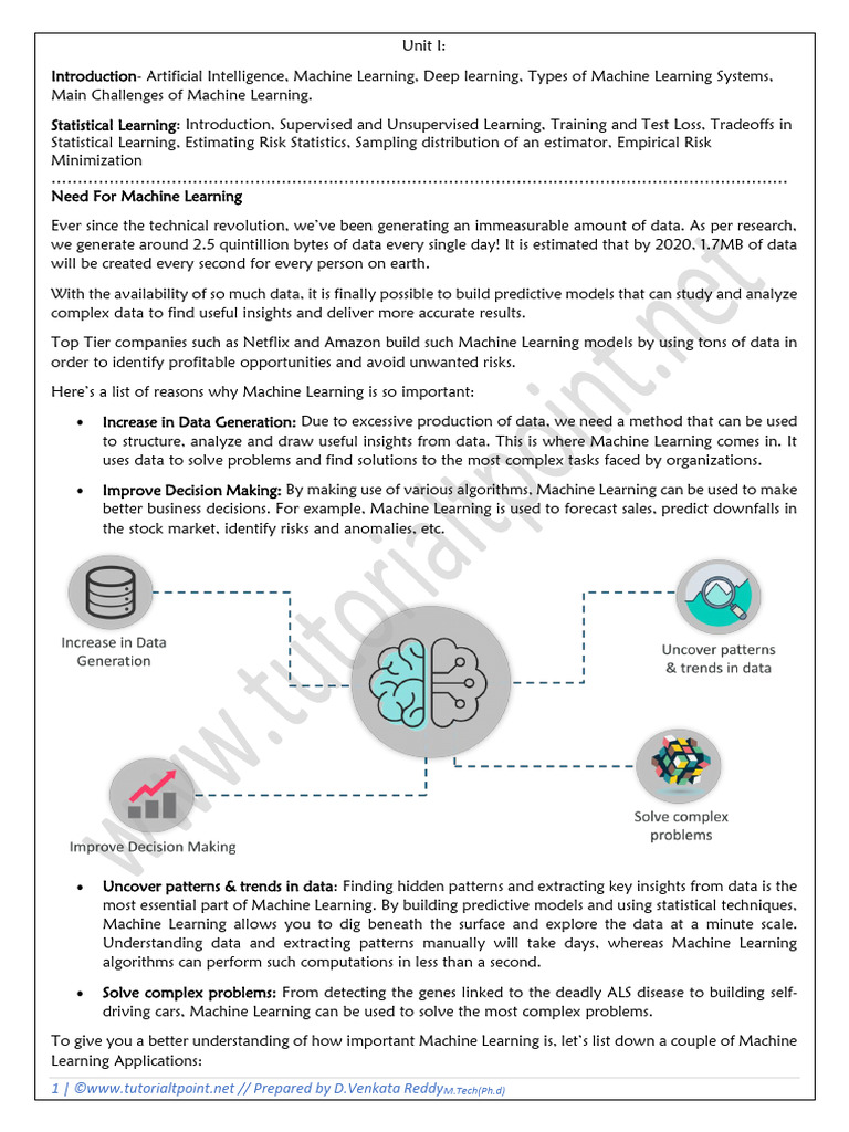 ML Complete Notes | PDF | Machine Learning | Bootstrapping (Statistics)