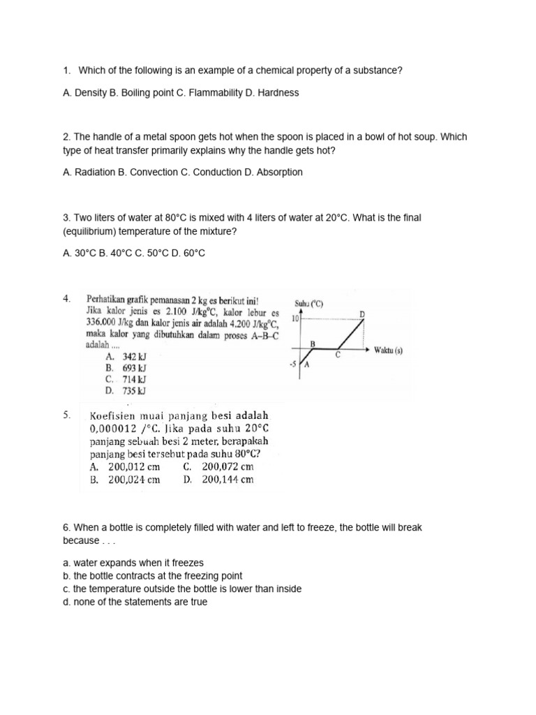 Chemistry Concepts and Heat Transfer | PDF