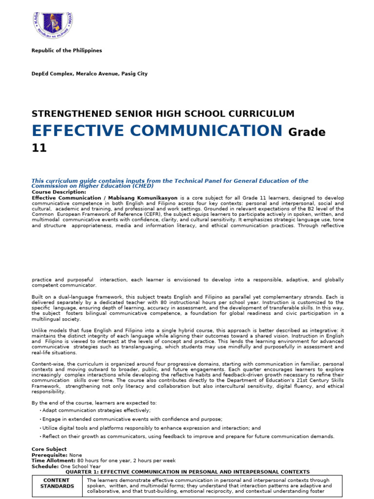 Effective Communication | PDF | Communication | Nonverbal Communication