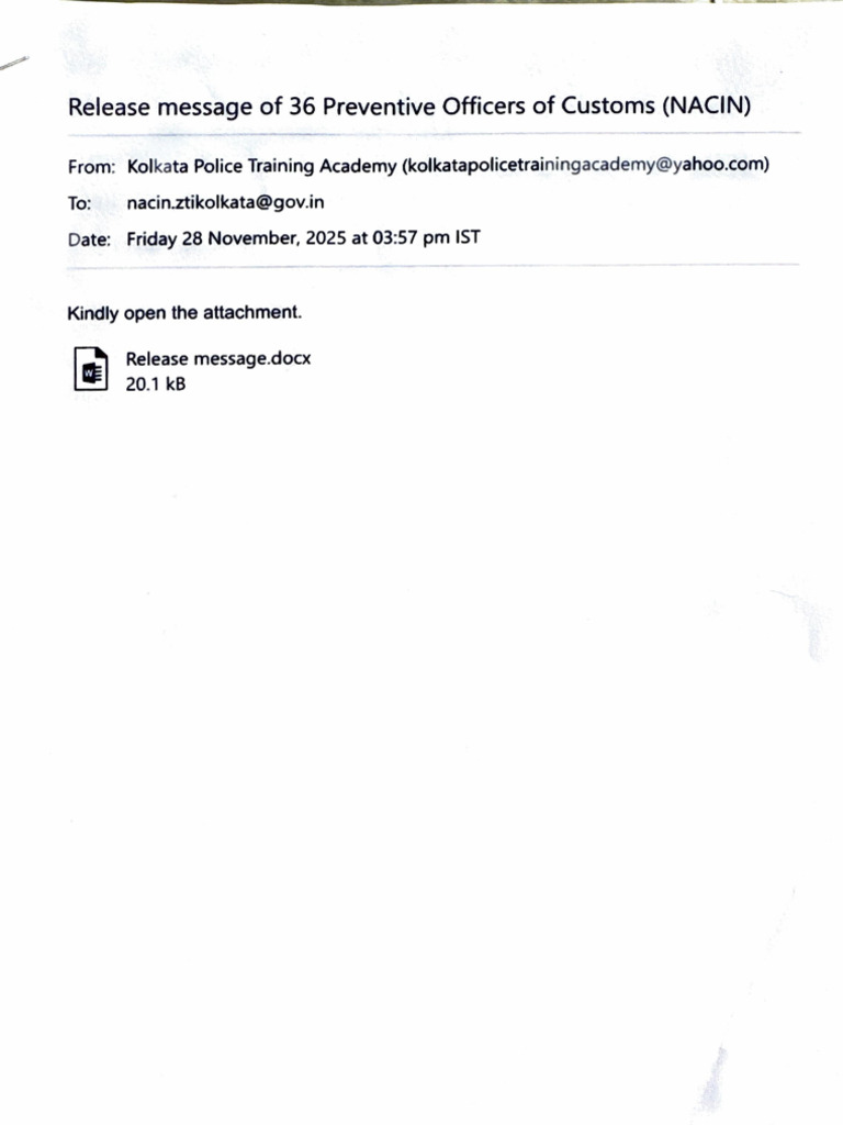 Release of 36 Customs Preventive Officers | PDF | Legal Action | Law ...