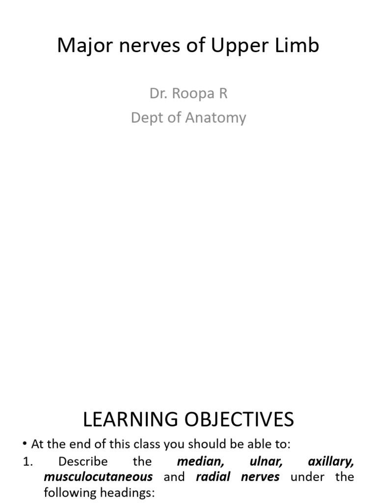 I Am Sharing 'Overview of Major Nerves of Upper Limb-367725 (1) ' With ...