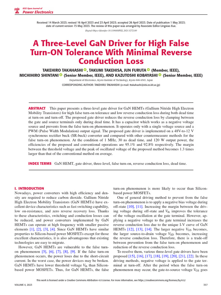 Three-Level GaN Driver for Efficiency | PDF | Field Effect Transistor ...