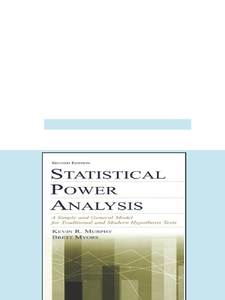 (Ebook) Statistical Power Analysis: A Simple and General Model for ...