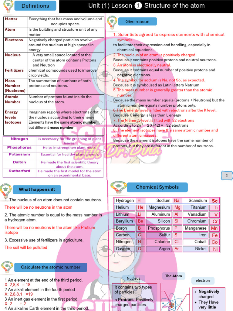 Final Summary Prep 1 ساينسFirst Term 2024 Science With Dr Dina | PDF ...