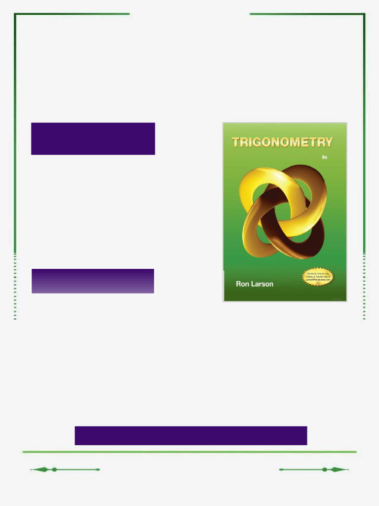Trigonometry 9th Edition Ron Larson ebook long-form edition | PDF ...