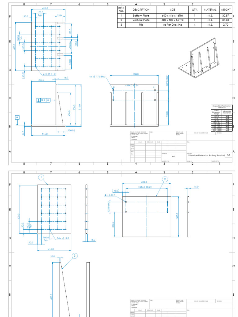 Vibration Fixture Design for Battery | PDF | Mechanical Engineering