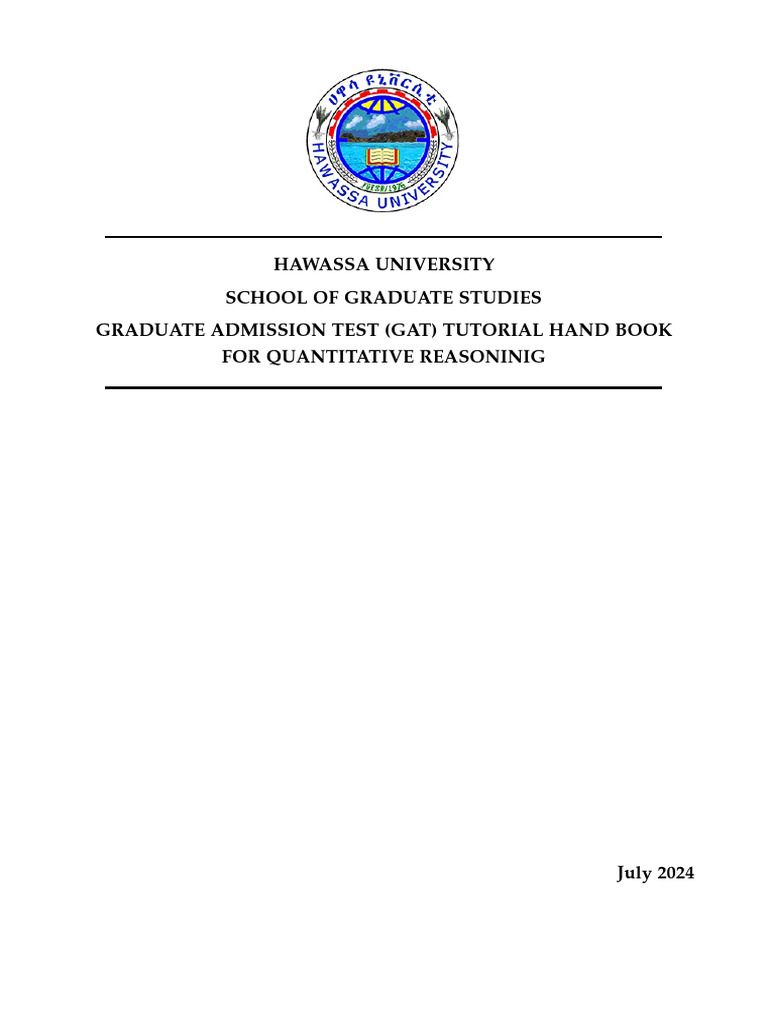 GAT Hand Book by HU | PDF | Ratio | Percentage