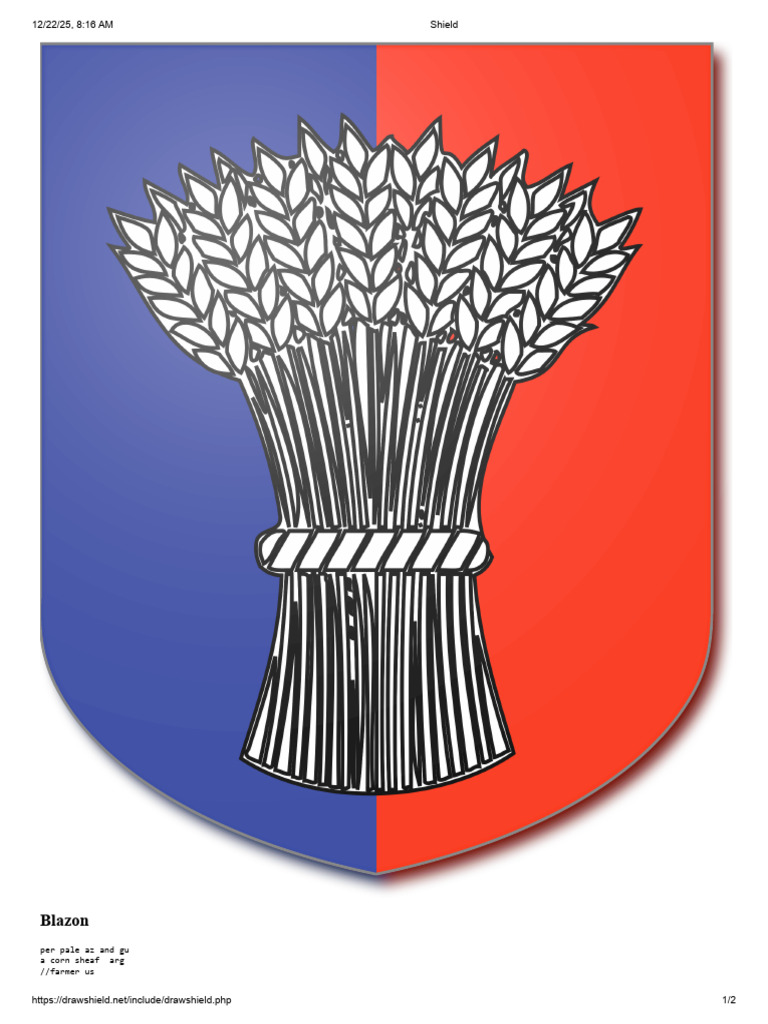 Corn Sheaf Heraldic Shield Design | PDF
