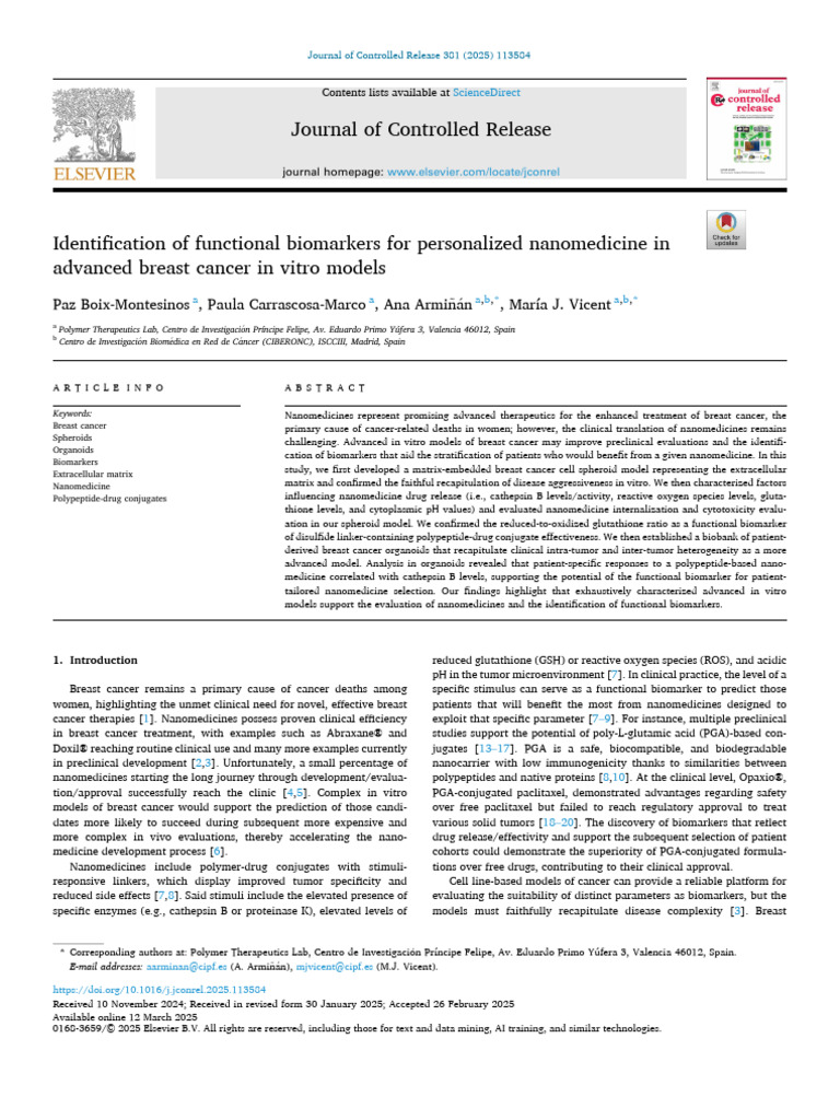 Identification of Functional Biomarkers for Personalized-done | PDF ...