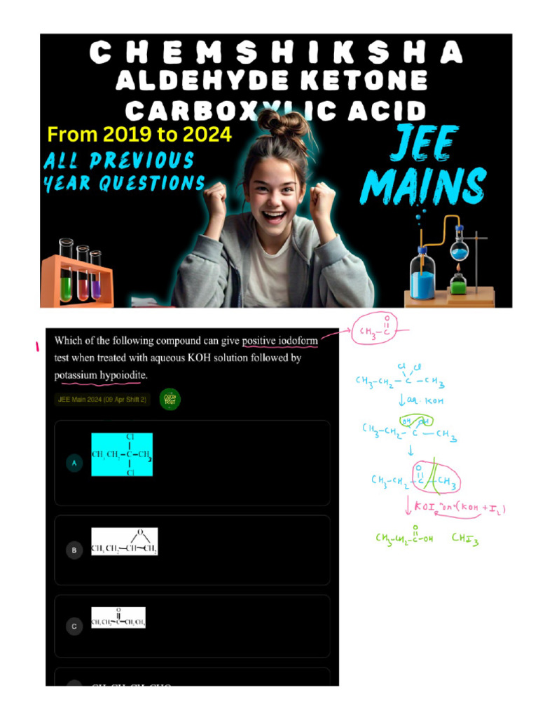 Aldehyde Carboxylic Jee Mains 2024 | PDF
