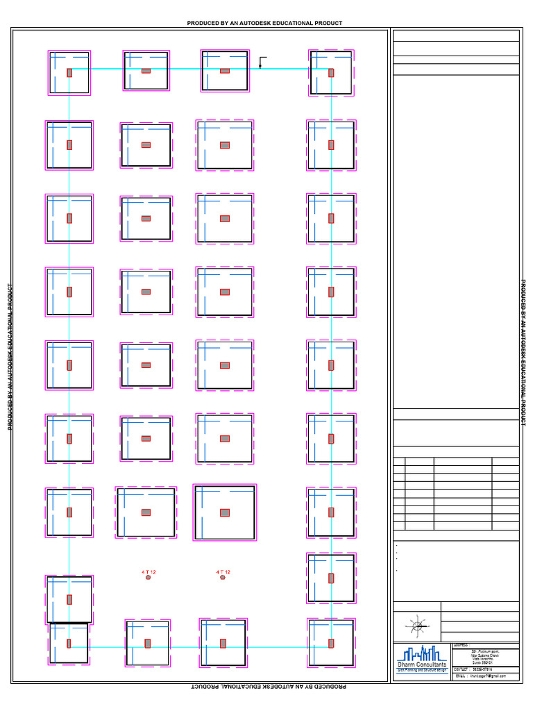 Footing Layout Plan for Construction | PDF