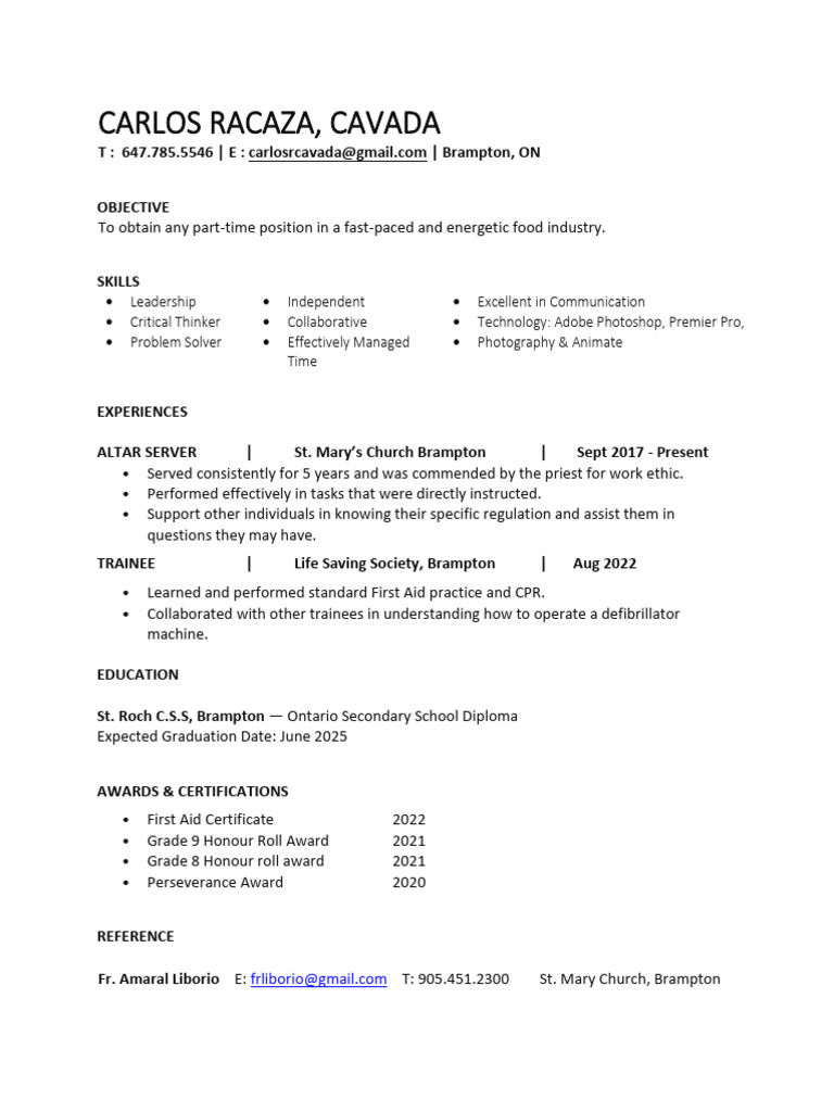 Carlos C Resume | PDF