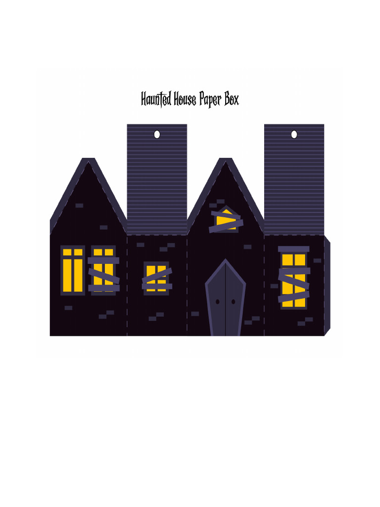 Printablee.com 4. Haunted House Paper Box Pattern 01n 12544.Jpg | PDF