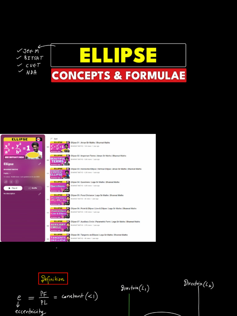 Ellipse - CNF Short Notes | PDF