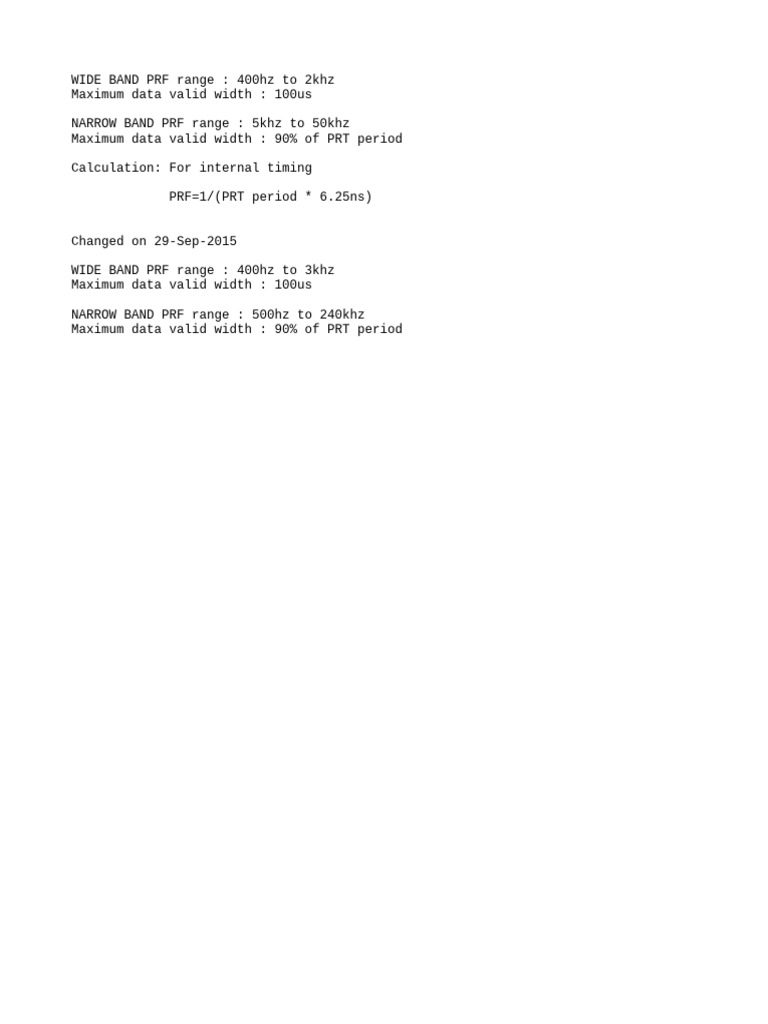 PRF Calculation | PDF