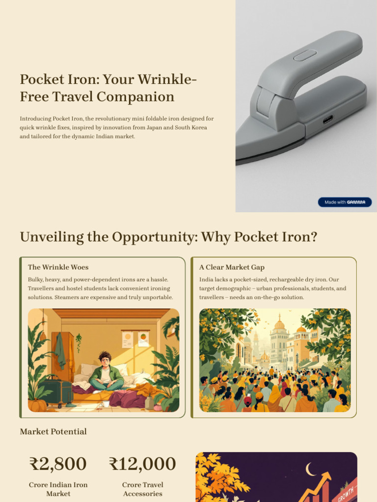 Pocket Iron Your Wrinkle Free Travel Companion | PDF | Clothing