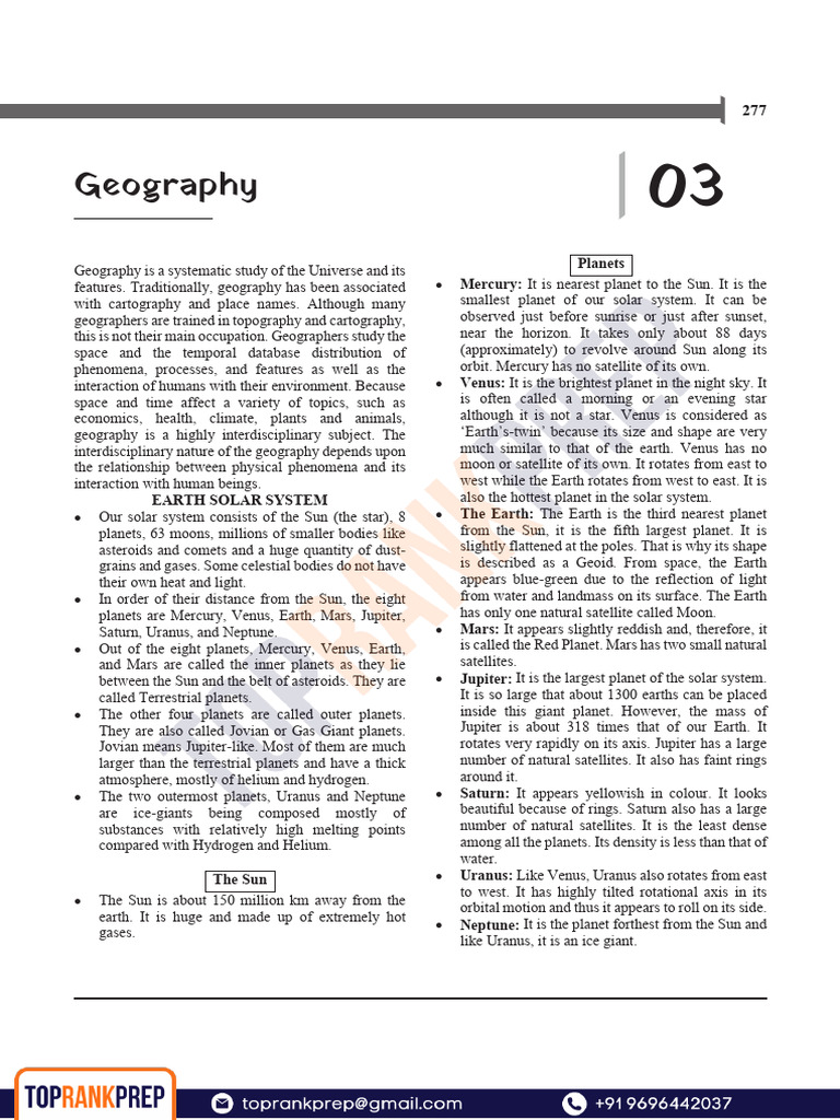 Geography | PDF | Planets | Wound