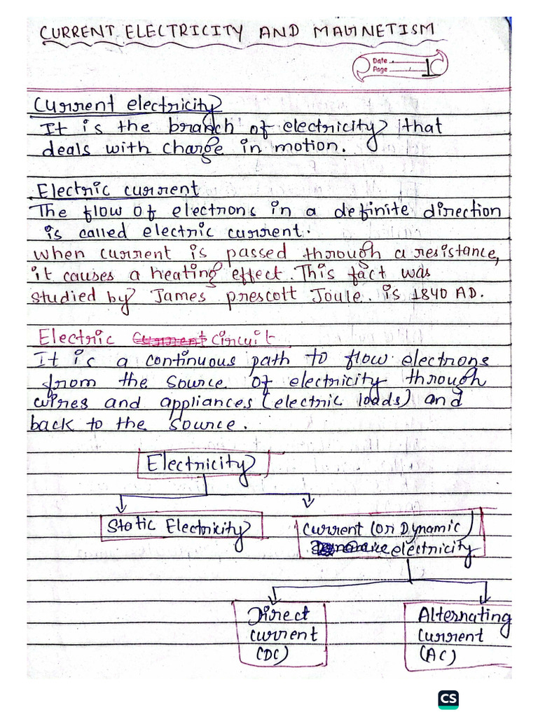 Class 10 Electricity - 1 | PDF