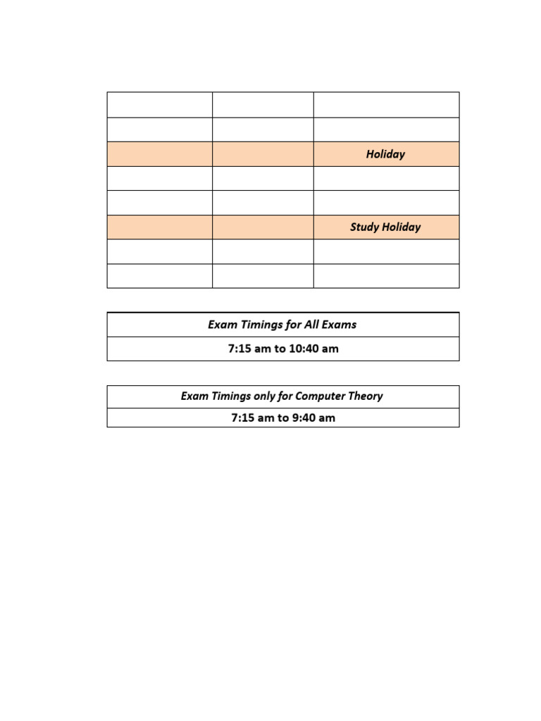 STD 12sci Prelim Exam Timetable Jan-26 | PDF