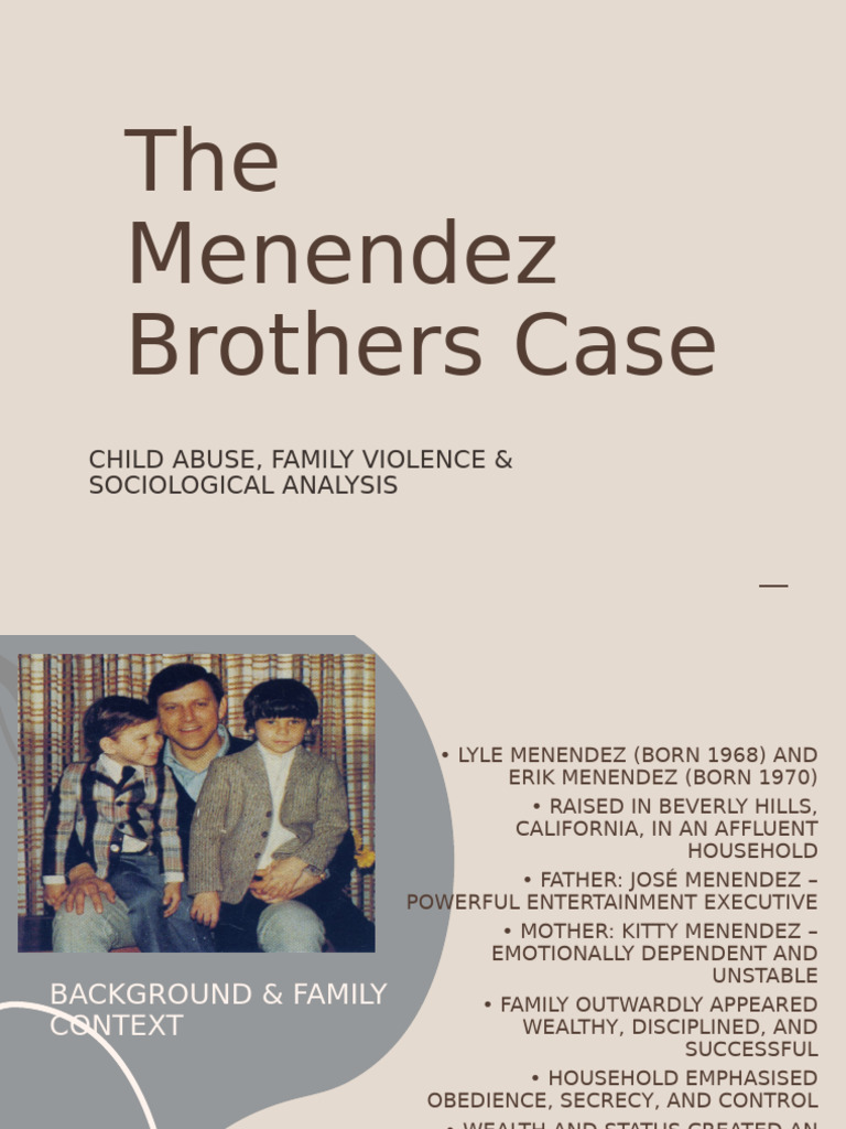 Menendez Brothers: Abuse and Crime Analysis | PDF | Psychological Abuse ...