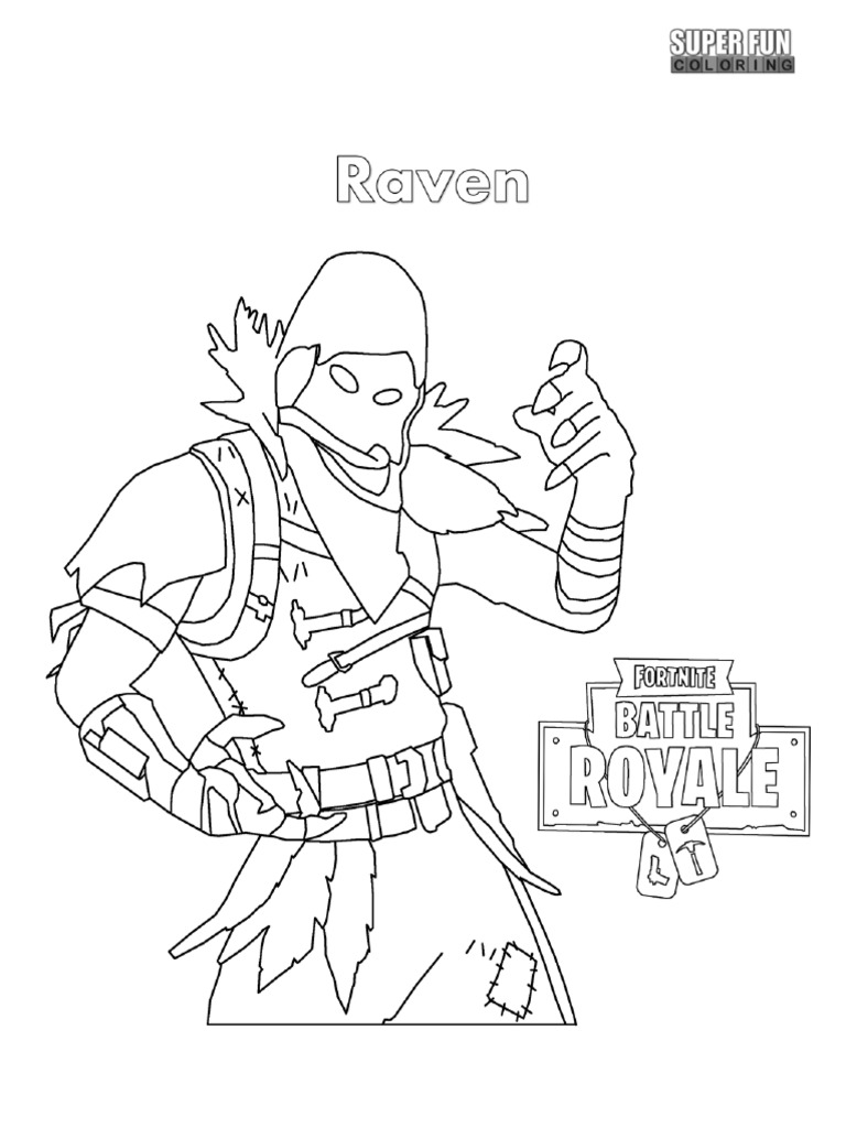14 Fortnite Raven Coloring Page | PDF