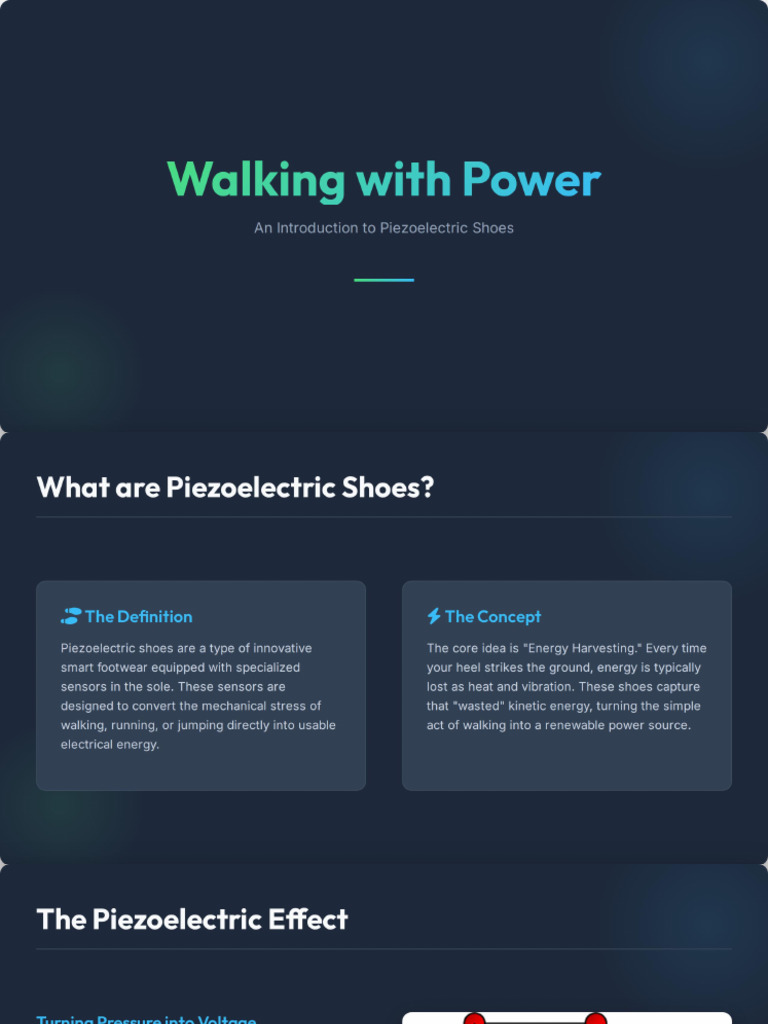 Piezo Electric Shoes | PDF