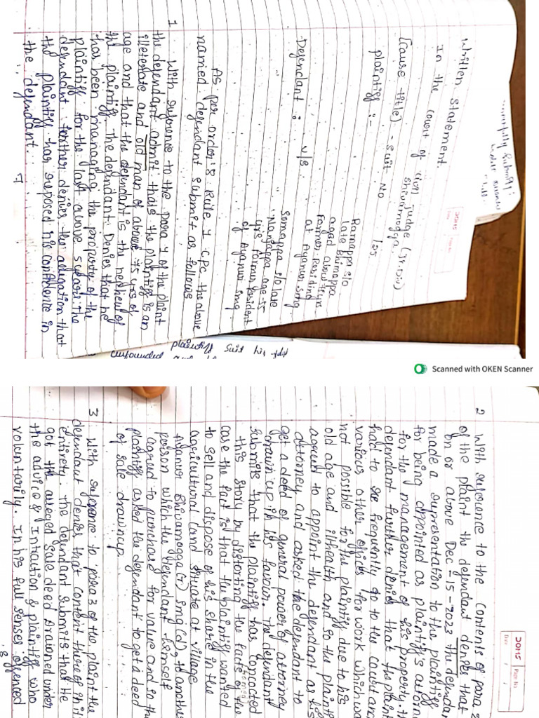 Written Statement | PDF