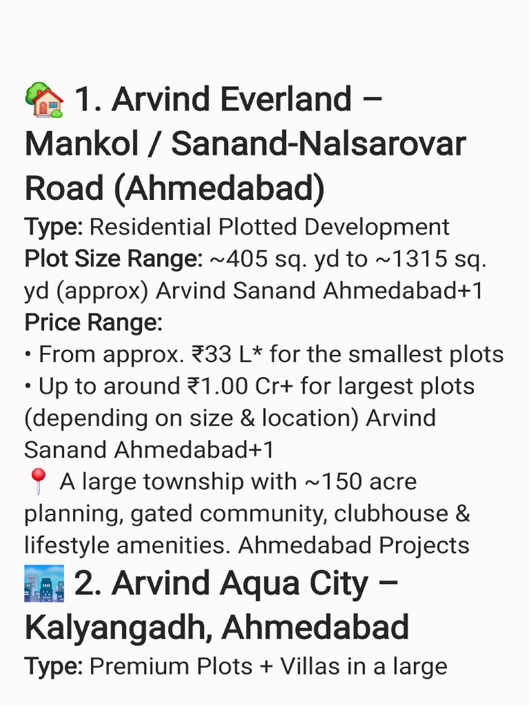 Arvind Smartspaces All Projects Details | PDF