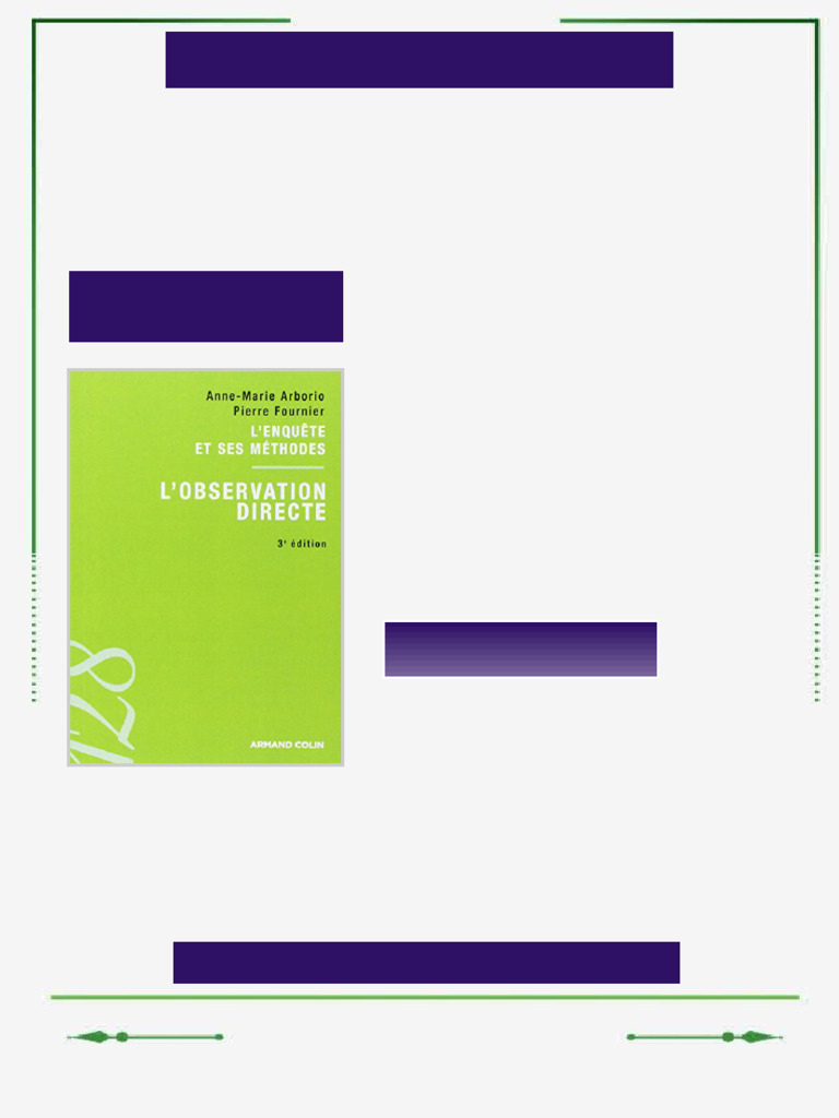 L observation directe Anne Marie Arborio Pierre Fournier ebook unlocked ...
