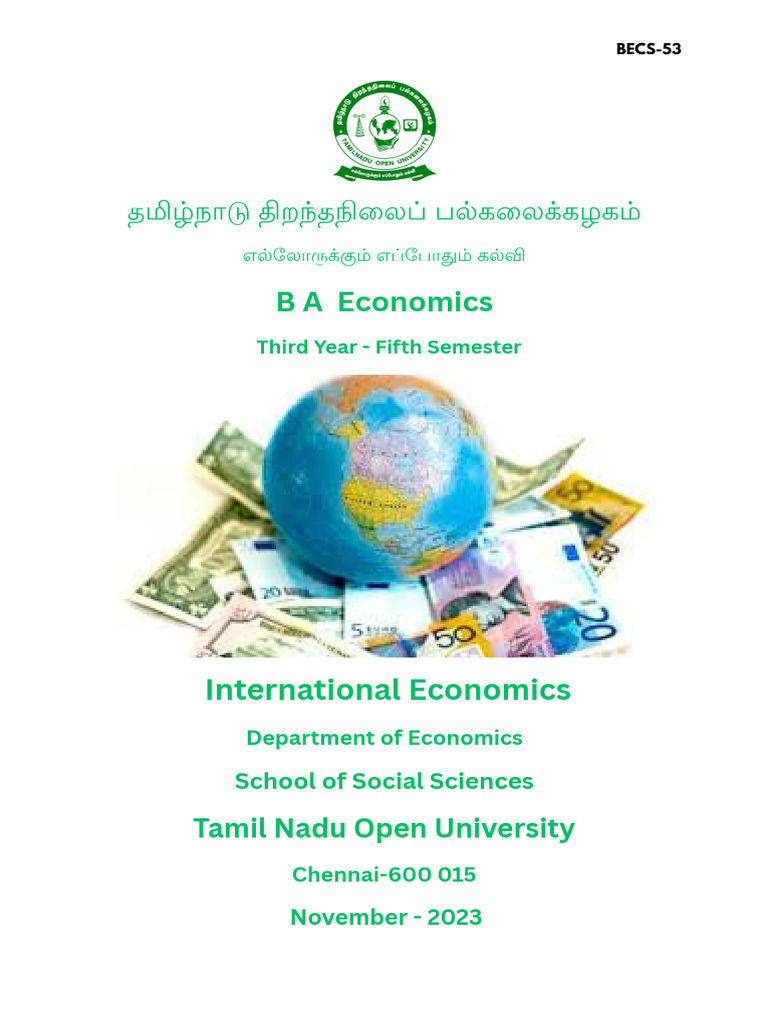 International Economics Course Overview | PDF | Comparative Advantage ...
