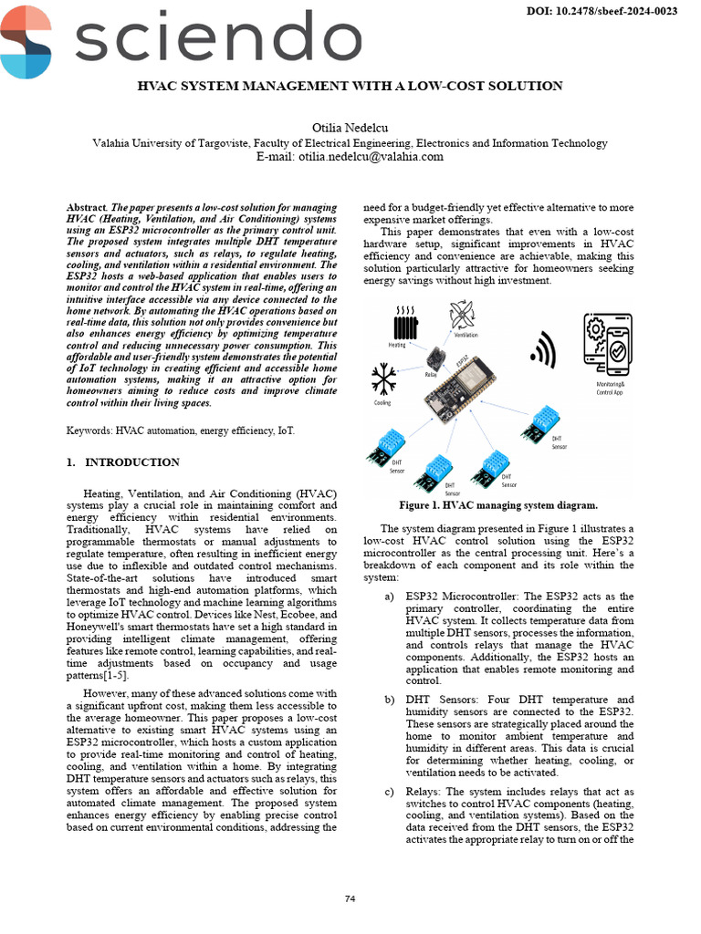 HVAC System Management With A Low-Cost Solution | PDF | Internet Of ...