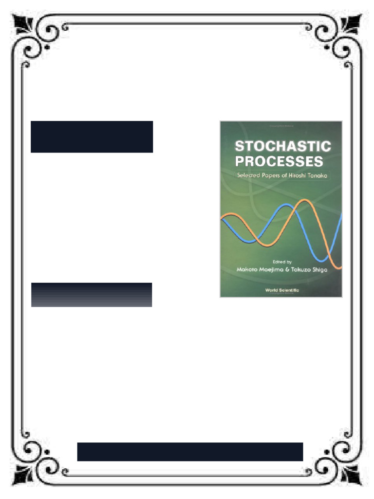 Stochastic processes selected papers of Hiroshi Tanaka 1st Edition ...
