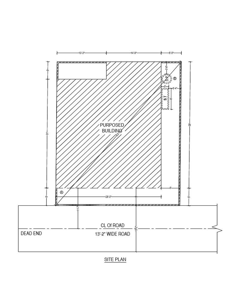 Site Plan with Dimensions and Scale | PDF