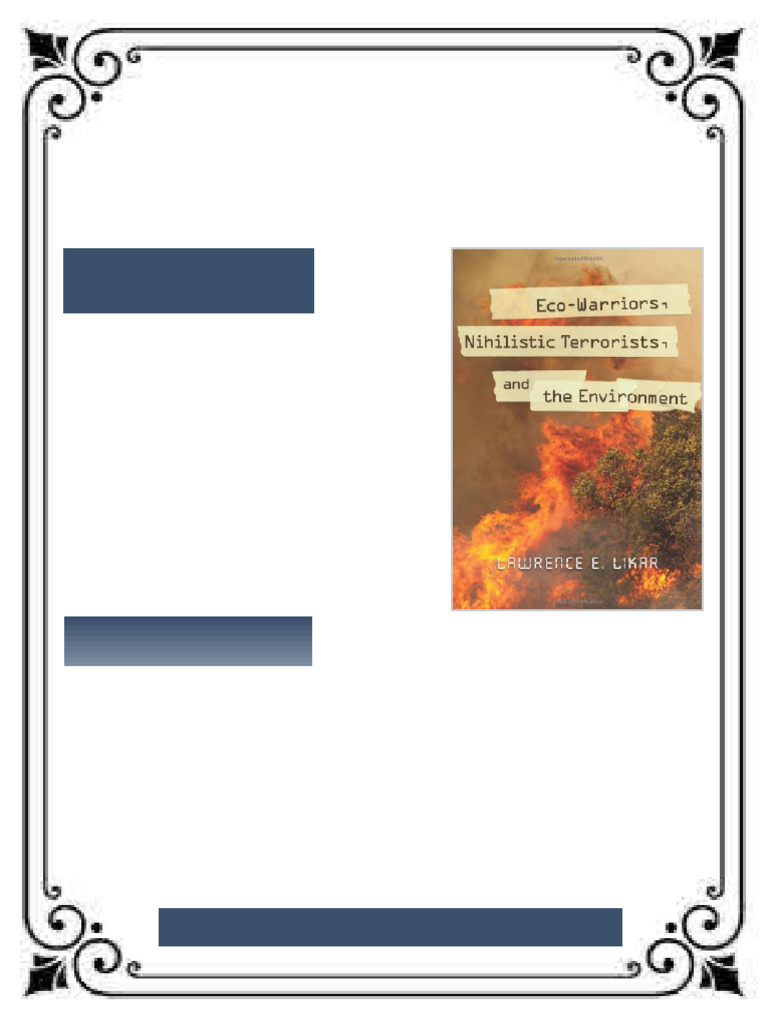 Eco Warriors Nihilistic Terrorists and the Environment Praeger Security ...