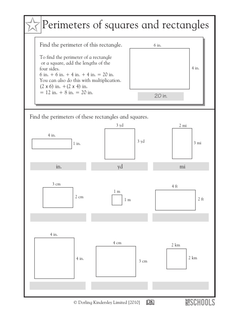 Perimeter of Squares and Rectangles | PDF | Elementary Geometry ...