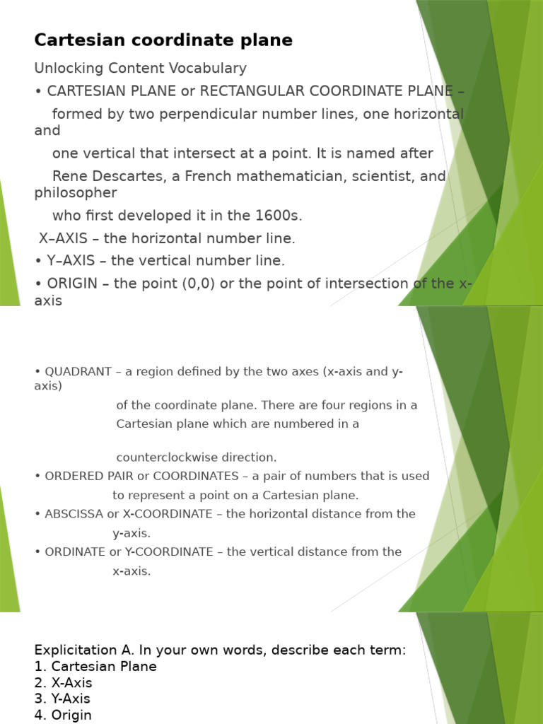 Understanding the Cartesian Plane Basics | PDF | Cartesian Coordinate ...