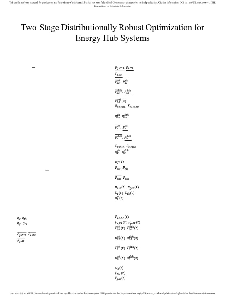 [4] Two-Stage Distributionally Robust Optimization for Energy Hub ...