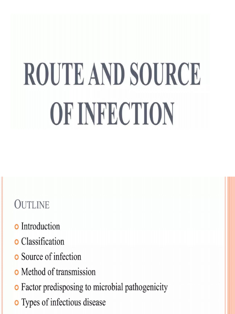 Sources and Types of Infection | PDF
