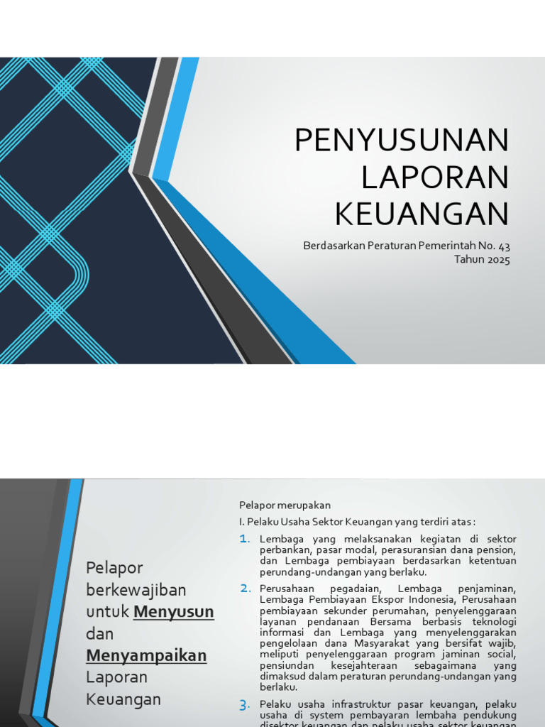 Susun Lap Keu Menurut PP 43 Tahun 2025a | PDF