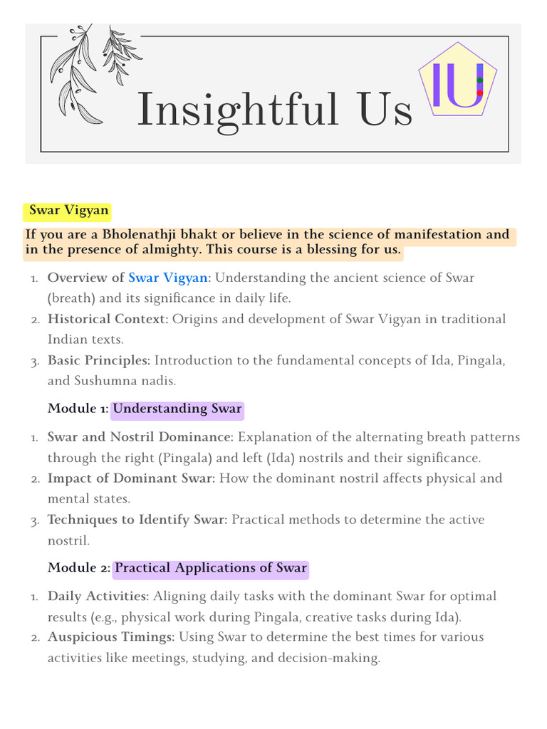 Master Swar Vigyan for Daily Life | PDF | Psychology | Spiritual Practice