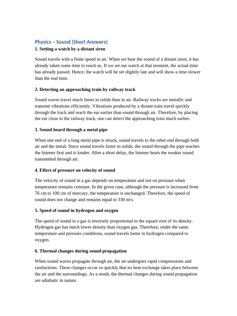 Understanding Sound: Key Concepts Explained | PDF | Sound | Harmonic