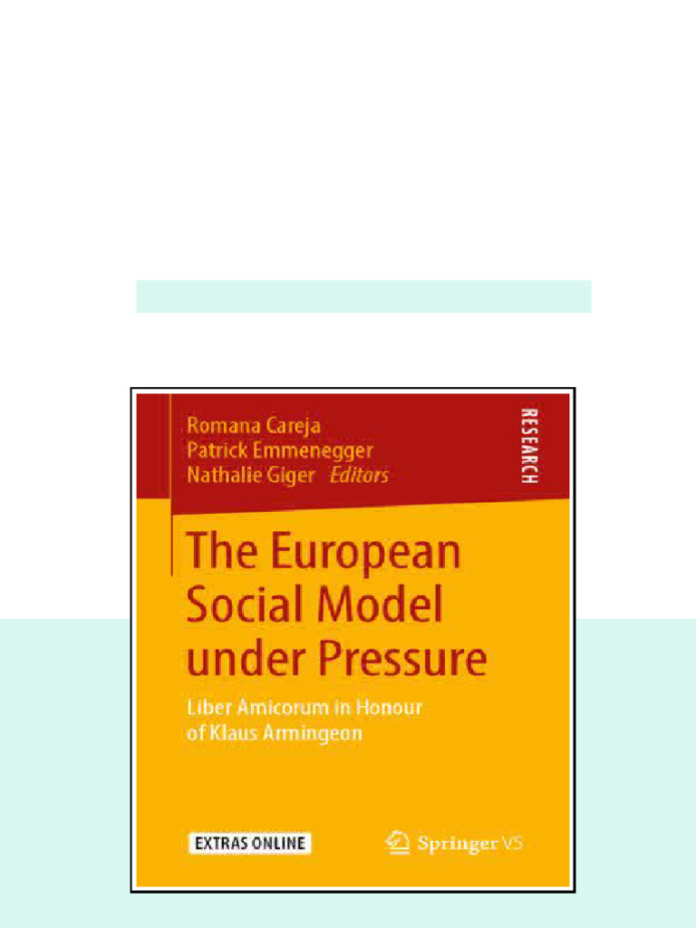 The European Social Model Under Pressure Liber Amicorum In Honour Of ...