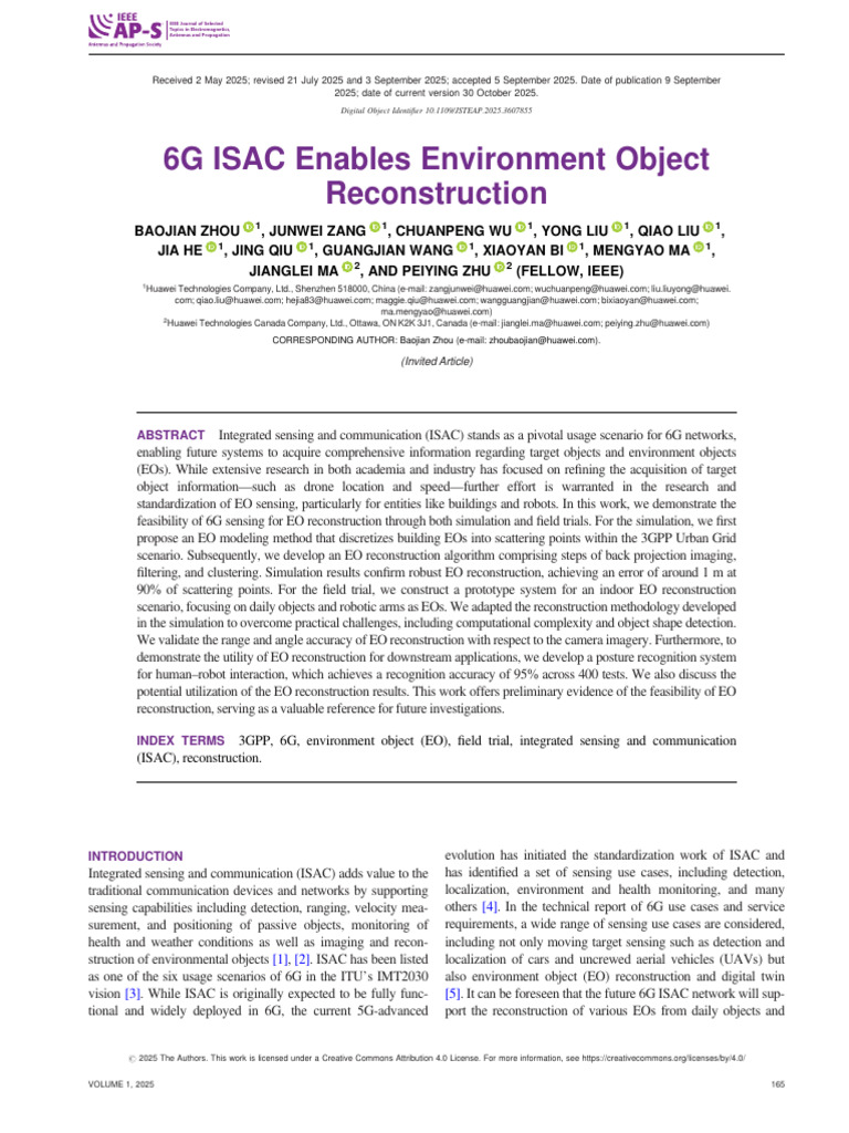 6G ISAC Enables Environment Object Reconstruction | PDF | Orthogonal ...