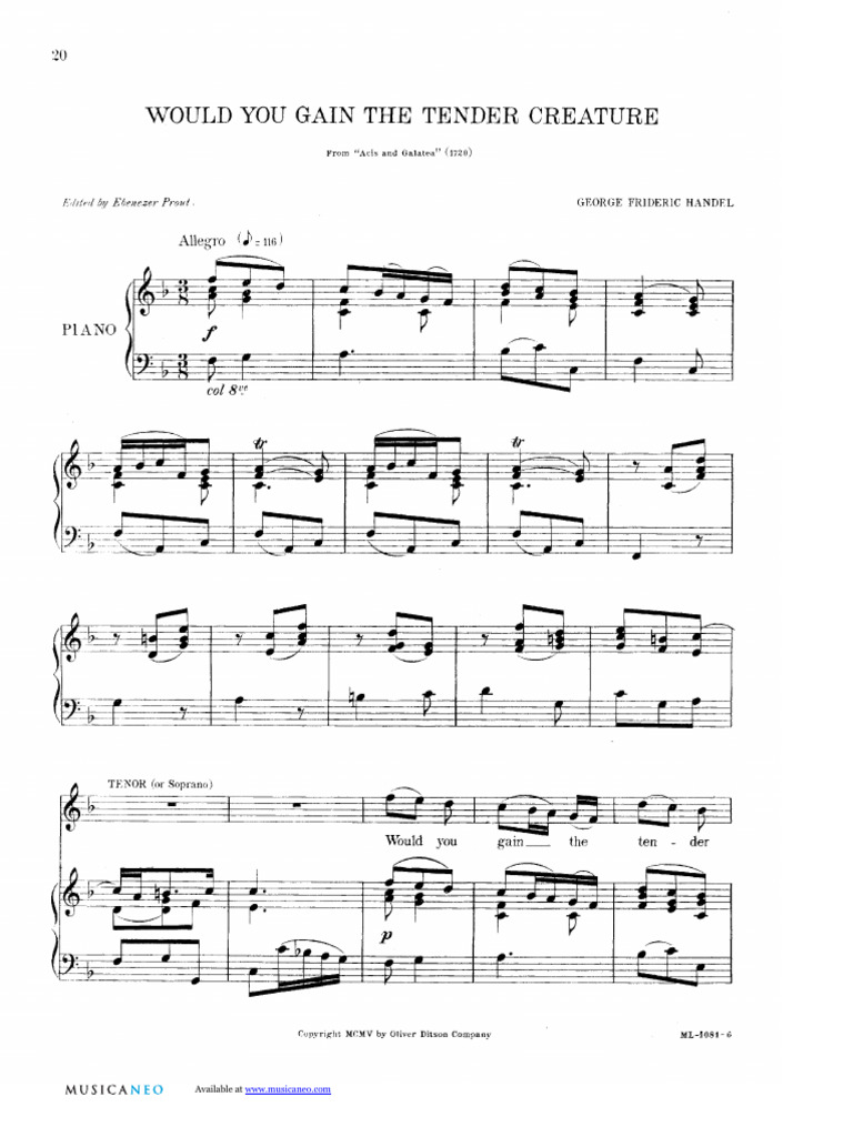 Would you gain. Acis und Galatea Händel-1 | PDF