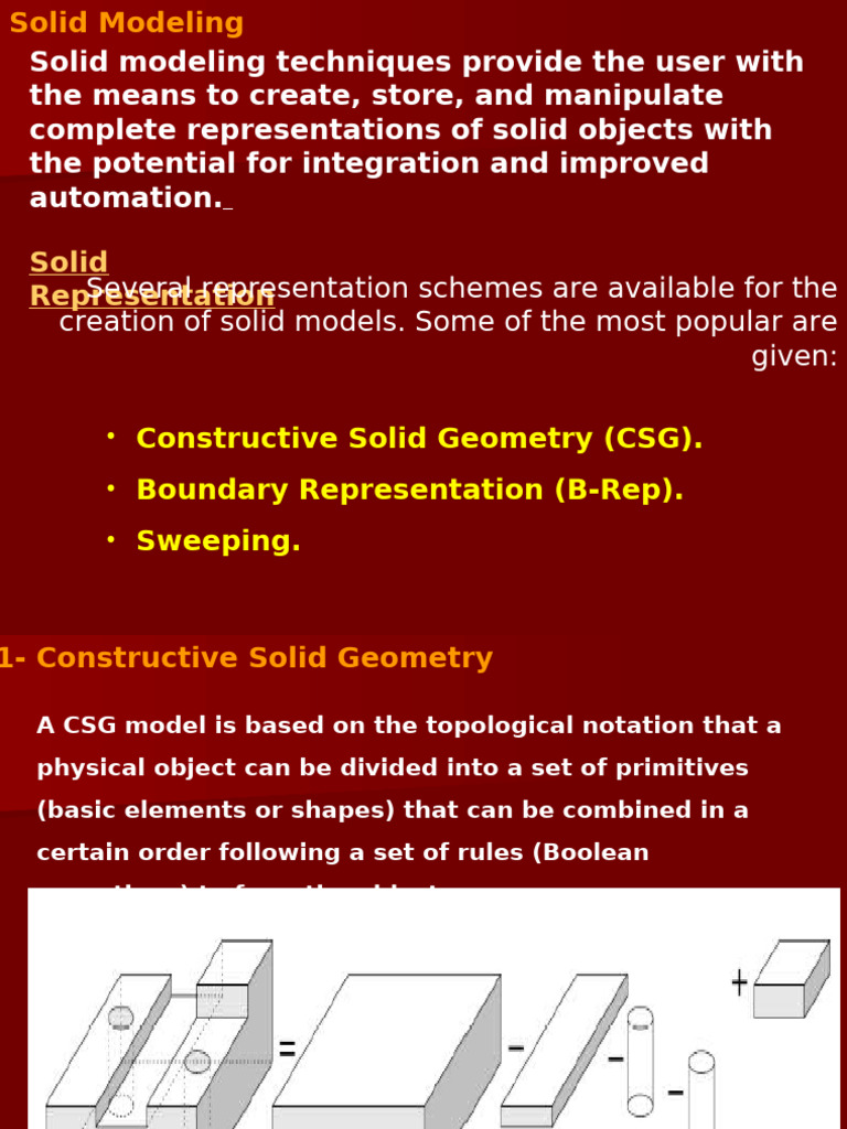 CAD Solid Modeling | PDF | Manifold | Geometry